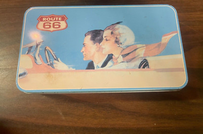 Vintage looking Metal Tin Box Route 66 | eBay