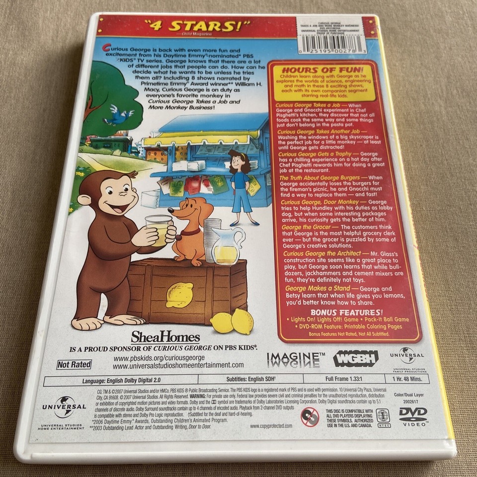 Curious George TV Series (DVD 5-Disc Set) PBS Kids 40 Eps Educational ...