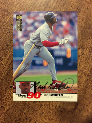 1995 Collector's Choice Silver Signature #58 Mark Whiten B90, Cardinals ...