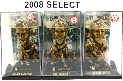2008 Select NRL STARS LIMITED EDITION GOLD FIGURINE FULL TEAM SET(3 ...
