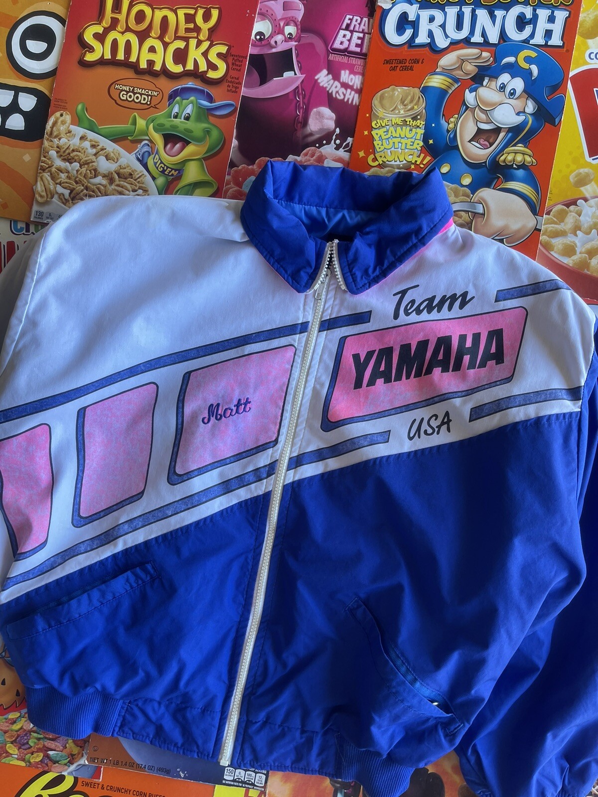 Vintage 80s Yamaha Team USA Moto Cross Motorcycle Jac… - Gem
