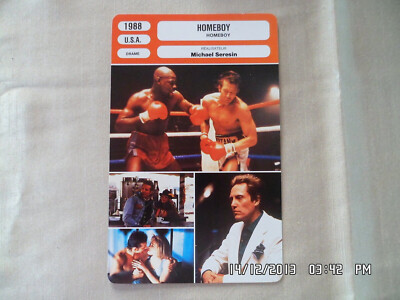 CARTE FICHE CINEMA 1988 HOMEBOY Mickey Rourke Christopher Walken Debra ...