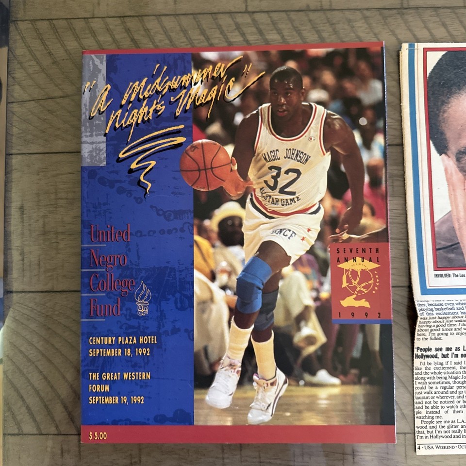 1992 Magic Johnson's Midsummer Night's Magic UNCF Program +NEWS ...