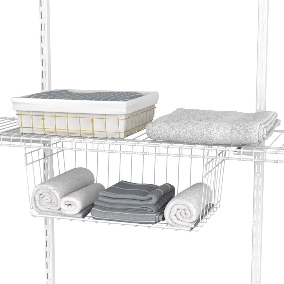 Wire Hanging Shelf Basket for Storage Organization in Closet or Pantry ...