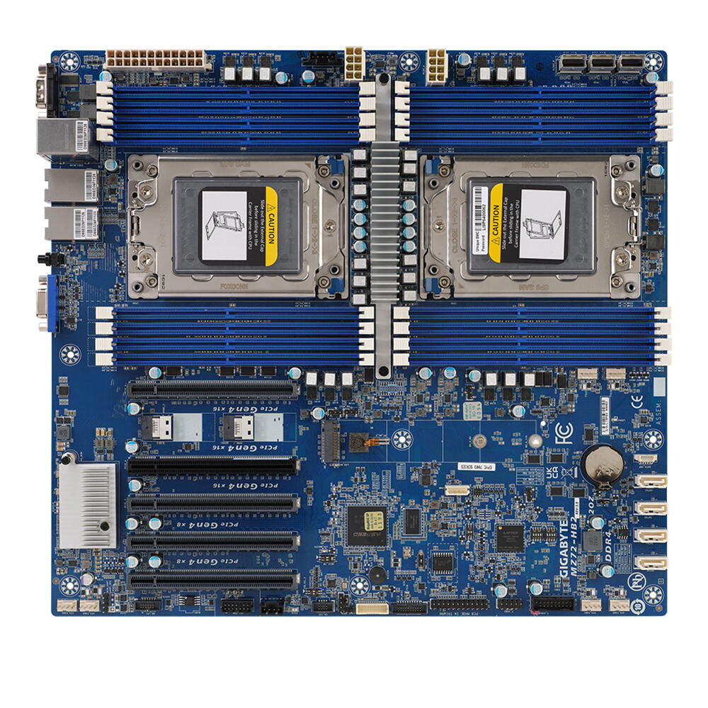 For GIGABYTE Socket SP3 DDR4 1*M.2 E-ATX Server Motherboard MZ72-HB2 | eBay