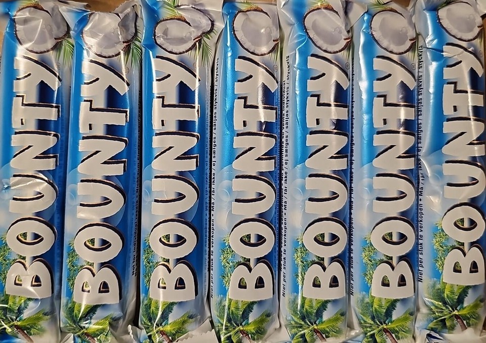 Bounty Coconut & Milk Chocolate Snack Bar 57g ( Pack Of 7 ) BBE 11/08 ...