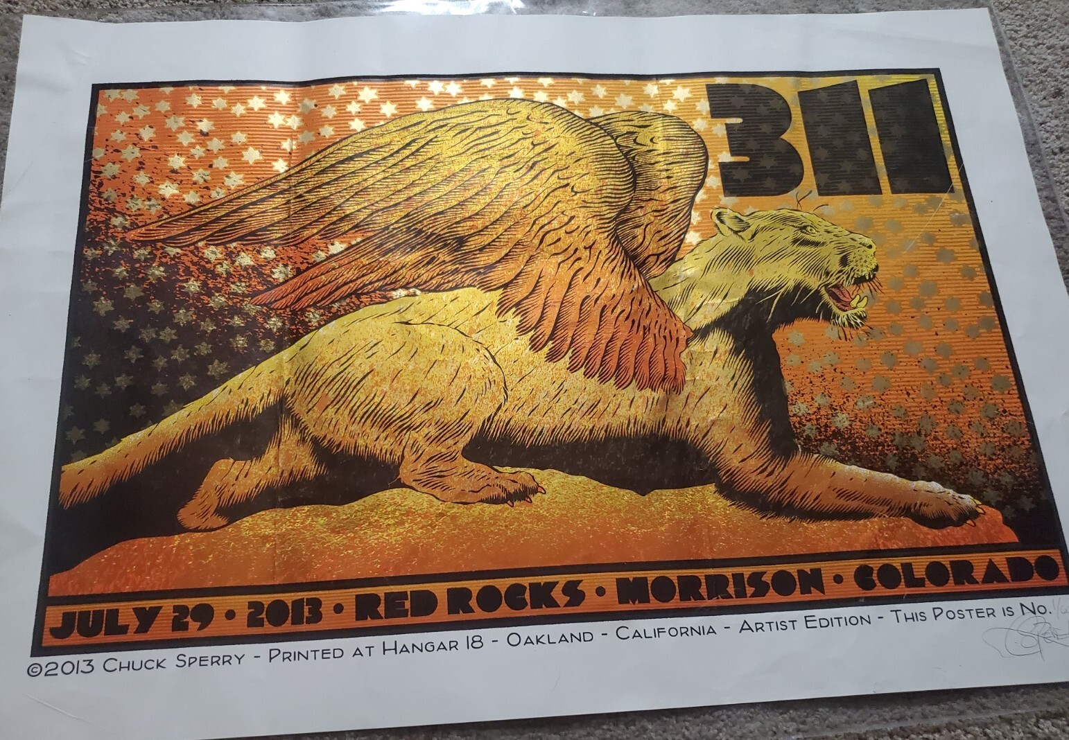 Signed Chuck Sperry 311 Red Rocks Concert Poster 2013 Morrison CO ...