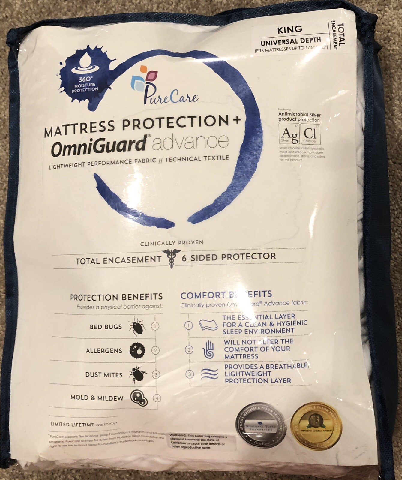 Purecare Omniguard King 6 Sided Mattress Protector | eBay