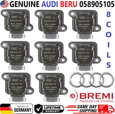 GENUINE AUDI BERU x8 Ignition Coils For 1997-2005 Audi & Volkswagen ...