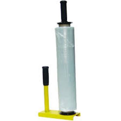 HAND HELD STRETCH WRAP DISPENSER - pallet bundling shrink holder handle ...