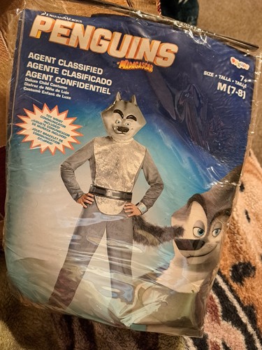 NEW PENGUINS MADAGASCAR AGENT CLASSIFIED BOYS HALLOWEEN COSTUME SIZE ...