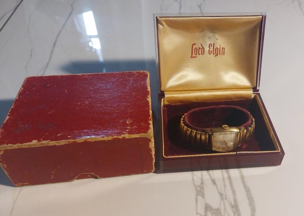 Vtg 1950s Lord Elgin Gold filled Gf 21 Jewel Men's Watch Original Boxes ...