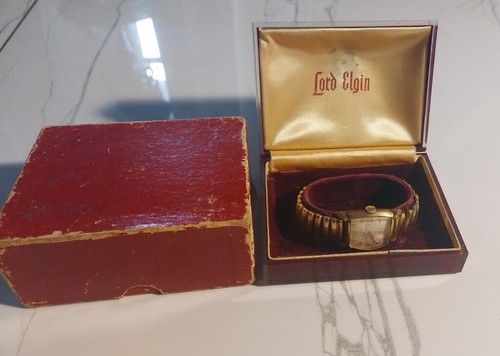 Vtg 1950s Lord Elgin Gold filled Gf 21 Jewel Men's Watch Original Boxes ...