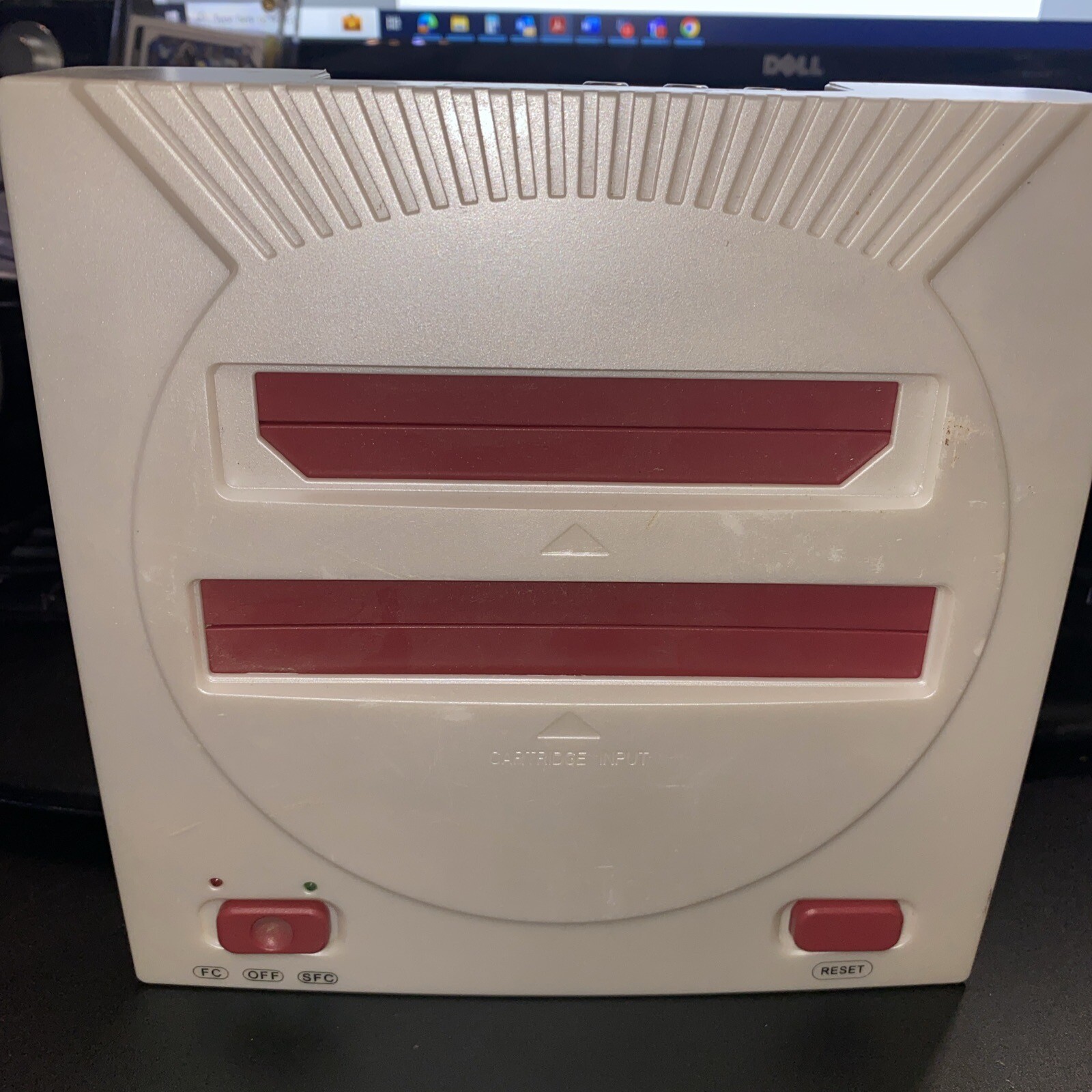 RED/WHITE YOBO FC TWIN 2 SLIM SYSTEM CONSOLE ONLY FOR NES & SNES GAMES ...