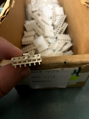 6 pin white cable end connector lot of 124 | eBay