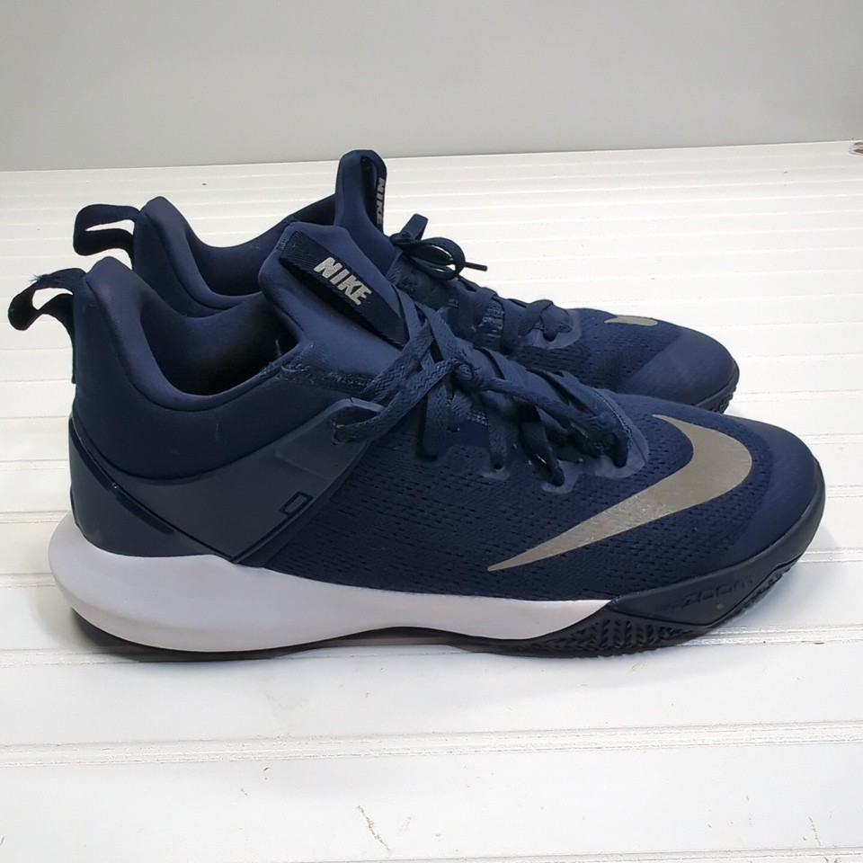 Nike Zoom Shift TB Midnight Navy Blue White Shoes Mens Size 14 897811 ...