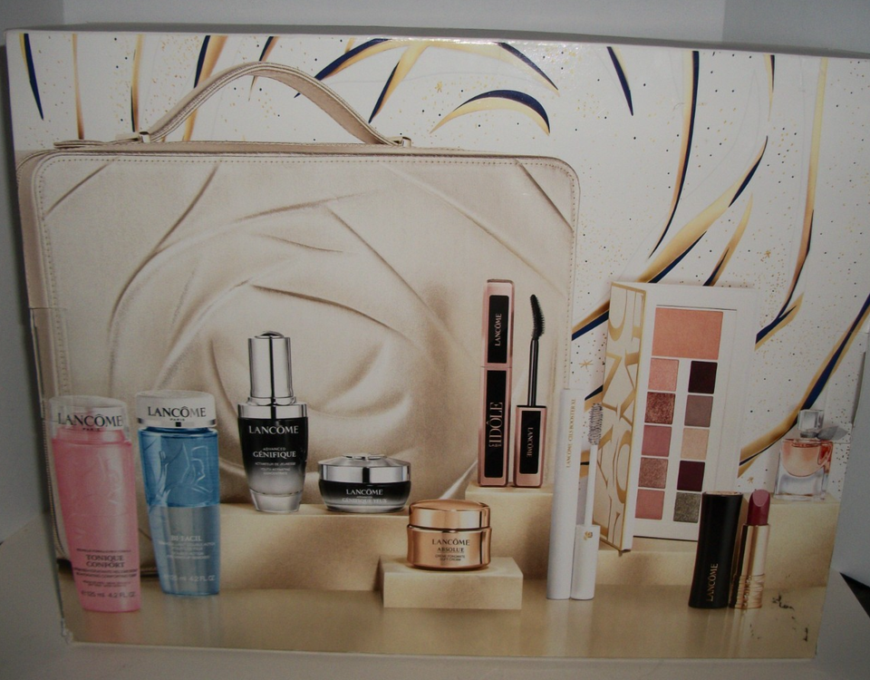 Lancome Holiday Beauty Box 10 Iconic Pieces of Skincare Makeup Gift Set ...