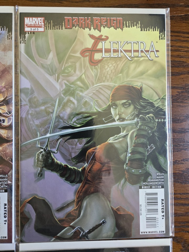 Dark Reign Elektra #1 - 5 + Variant Complete Series Lee Bermejo Marvel ...