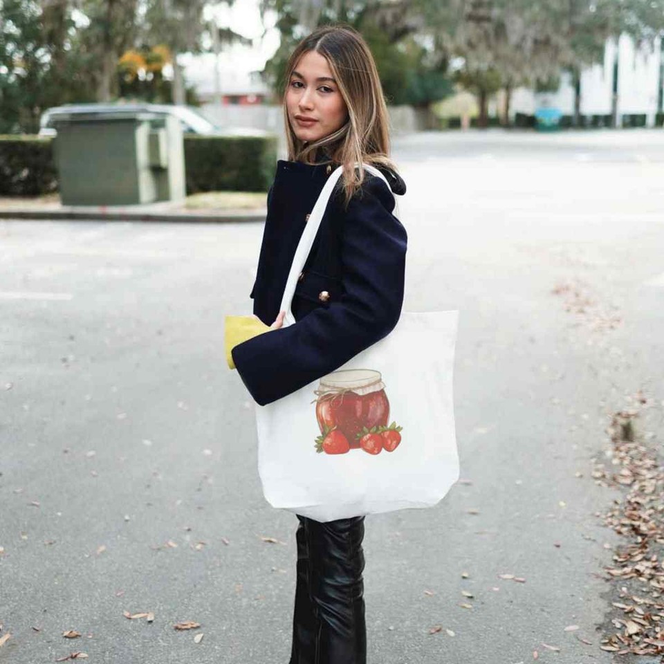 'Strawberry Jam with Strawberries' Tote Shopping Bag For Life ...