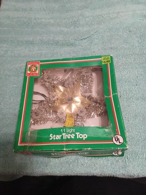 Vintage Holiday Home 11 Light Star Tree Top For Christmas Tree Works | eBay
