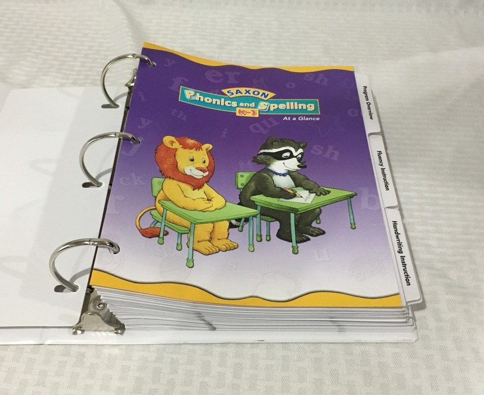 SAXON PHONICS & SPELLING GRADE 1 TEACHER'S MANUAL / BINDER VOL 1 ...