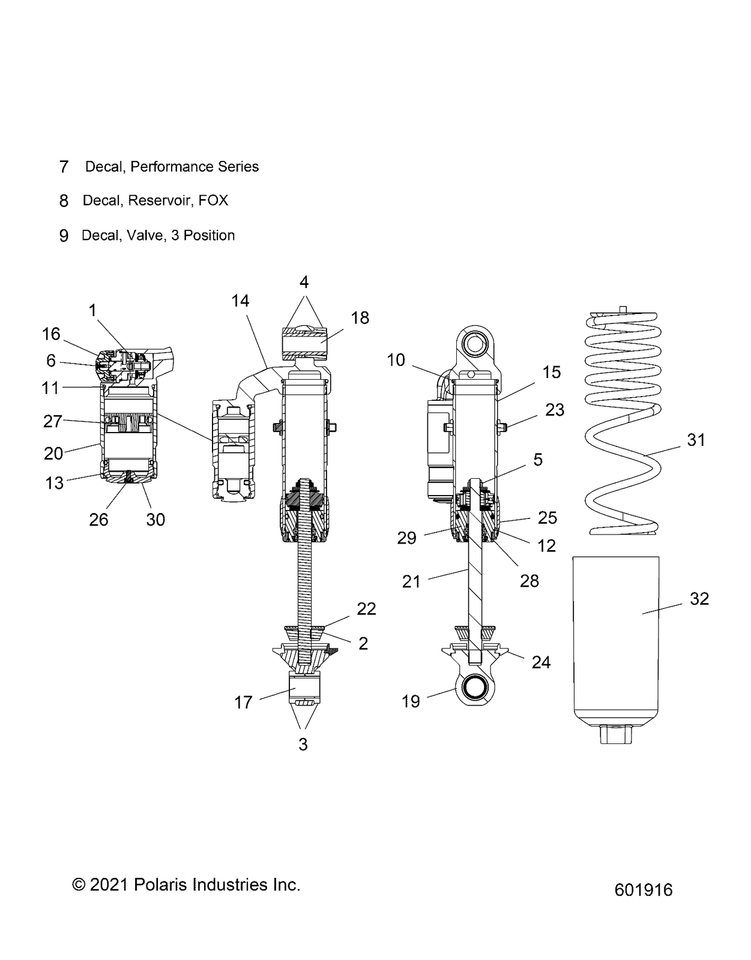 Polaris Shock Shield, for Snowmobile Models, Genuine OEM - 5452841 ...