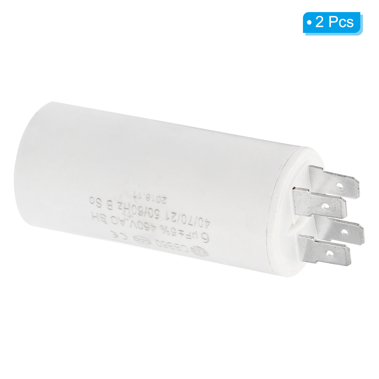 2Stk CBB60 6uF Betrieb Kondensator AC 450V 4 Stifte 50/60Hz Zylinder 1 ...