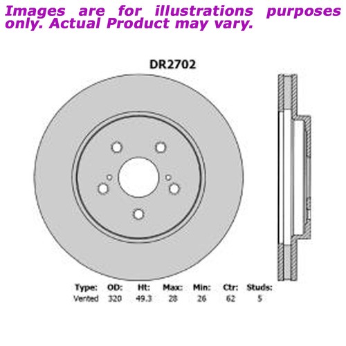 New PROTEX Brake Rotor - Front For LEXUS RX400H MHU38R MHU38 3.3L ...