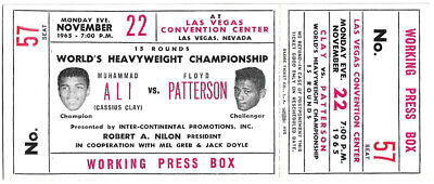 Original Vintage 1965 Muhammad Ali Vs Floyd Patterson Boxing Fight Full ...