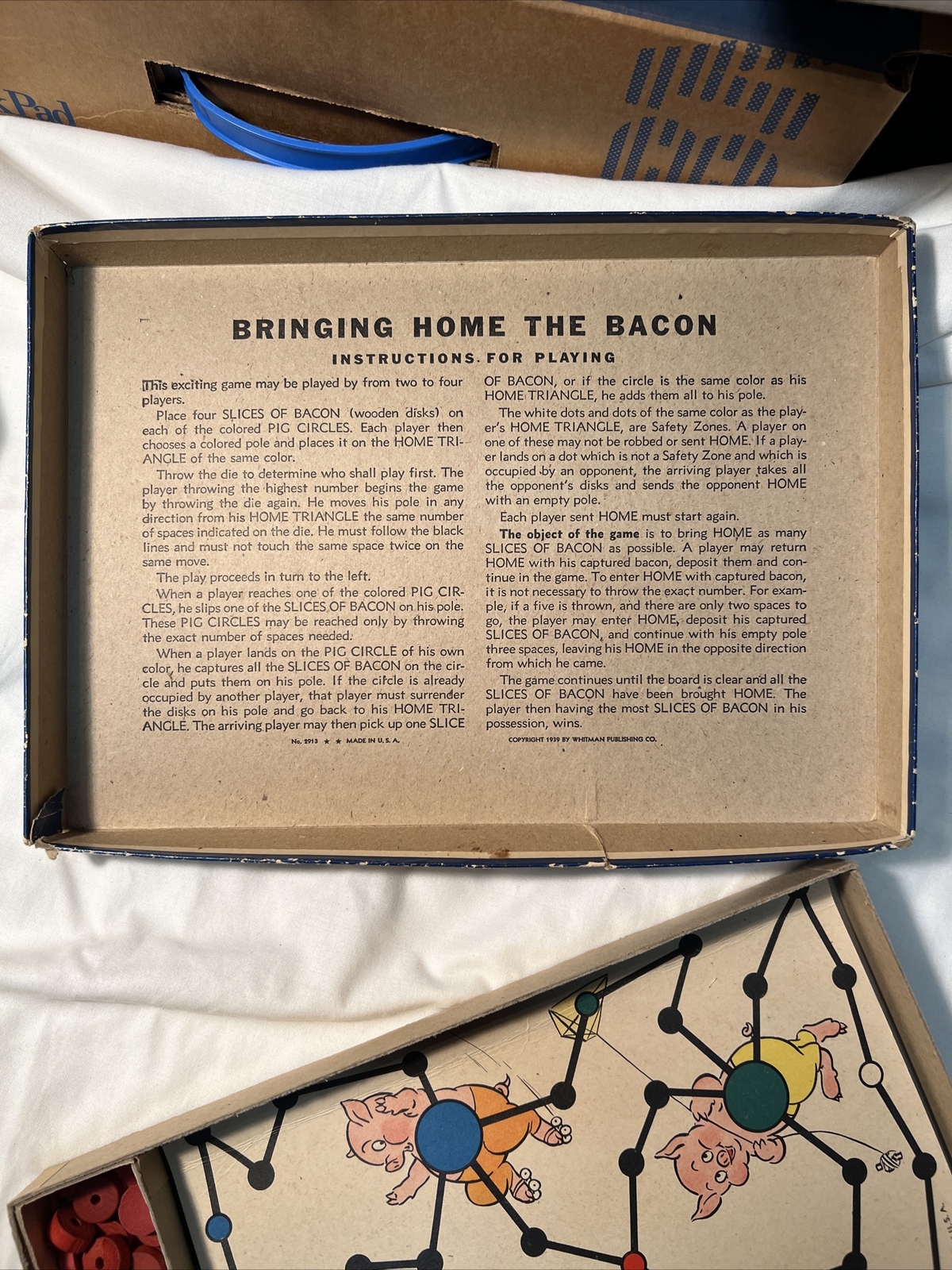 1939 Bringing Home The Bacon Board Game By Whitman Publishing Co ...