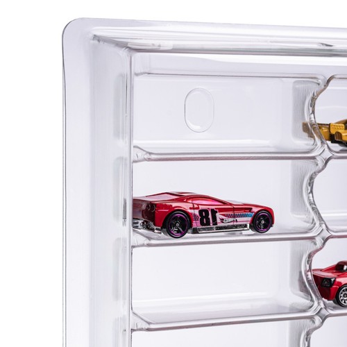 Hot wheels display case w/clear dust cover for 65 loose diecast cars ...