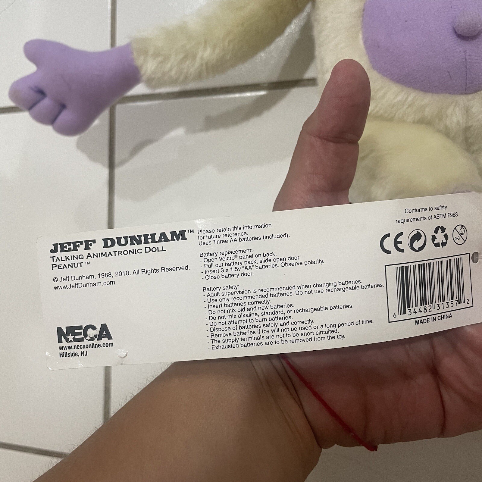 NECA Vintage Jeff Dunham Talking Animatronic Peanut Doll 18'' Working ...