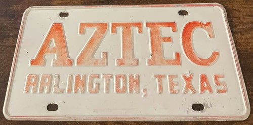 AZTEC Booster License Plate Arlington Lone Star State Renewable Energy ...