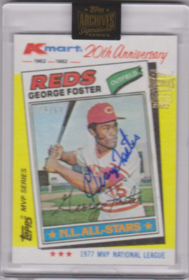 2022 GEORGE FOSTER TOPPS ARCHIVES AUTO/AUTOGRAPH 52/67 CINCINATTI REDS ...