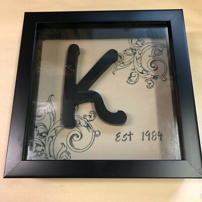 Decorative Black Wood Shadow Box Letter K 8 x 8+ | eBay