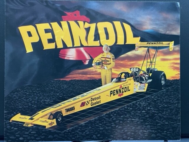 VRHTF NHRA "EDDIE HILL SUPER SHOPS PENNZOIL TOP FUEL DRAGSTER" HAND OUT ...