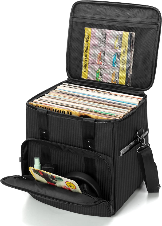 Trunab Vinyl Record Carrying Bag Vinyl Albums Storage Case, with ...