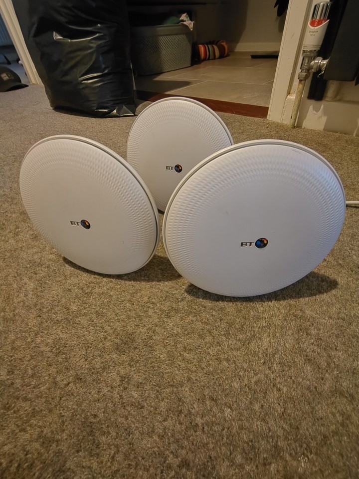 BT Whole Home WiFi Mesh Router --White, Full Size, 3-Disc Set | eBay UK
