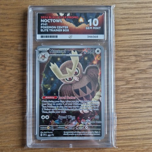 Pokemon Center Noctowl SVPen 141 Black Star Promo Ace 10 perfect subs ...
