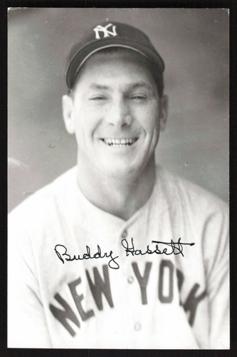 Buddy Hassett Yankees 3.5" x 5.5" Signed Photo Auto Autograph *AB351 | eBay
