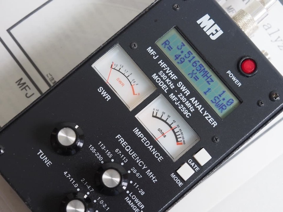 MFJ 259C HF VHF SWR Antenna Analyzer Portable Ham Radio Test Device ...