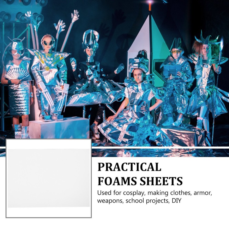 4 Pcs White EVA Foam Sheets for DIY Handmade Model Making Craft ...