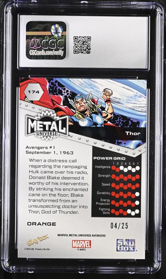 2024 Marvel Metal Avengers Thor Orange FX CGC 10 GEM MINT | eBay