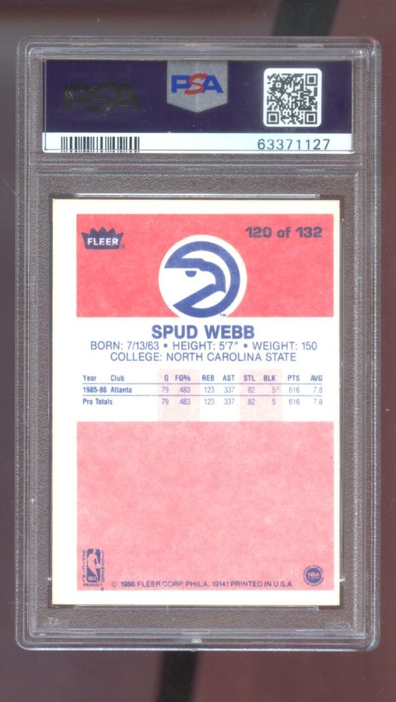 1986-87 Fleer - Spud Webb #120 (RC) for sale online | eBay