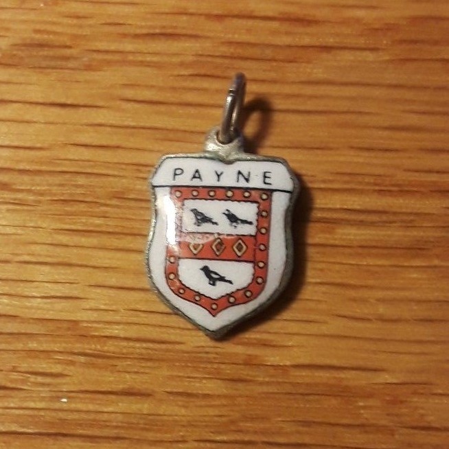 Payne Coat of Arms / Family Crest Silver Plated Enamel Charm | eBay