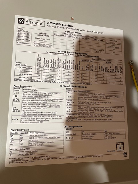 Altronix AL600ULACMCB Access Power Controller Enclosure for sale online ...