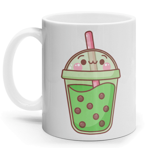 Kawaii Bubble Tea mug Clipart mug, Boba mug Drinks Smiley Faces cute ...