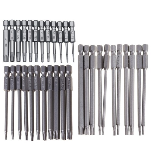 11/12pcs Tamper Proof Security Drill Bit Set Torx Screwdriver Flat for ...
