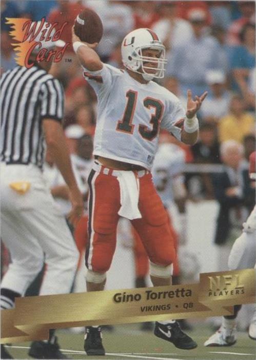 1993 Wild Card - Gino Torretta #195 (RC) for sale online | eBay