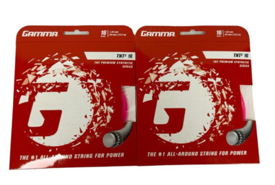 Lot Of 2 Gamma Tennis String Wire TNT2 Synthetic Series 16 Gauge Pink ...
